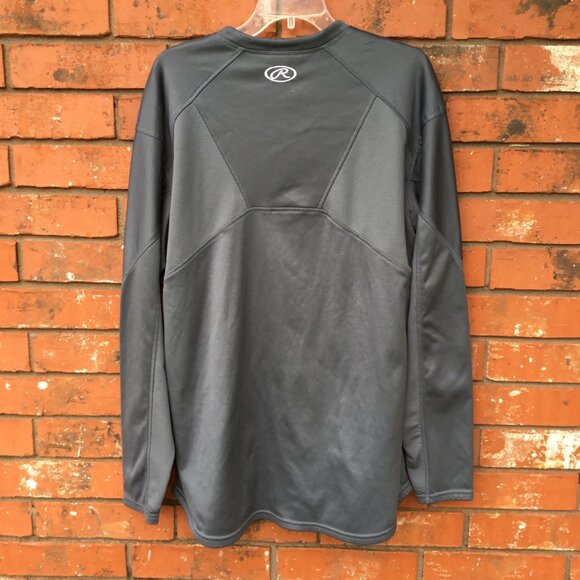 Rawlings | Shirts | Long Sleeve Pull Over Fleece Baseball Shirt Prague ...
